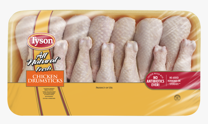 Tyson® All Natural* Chicken Drumsticks Family Pack,, HD Png Download ...