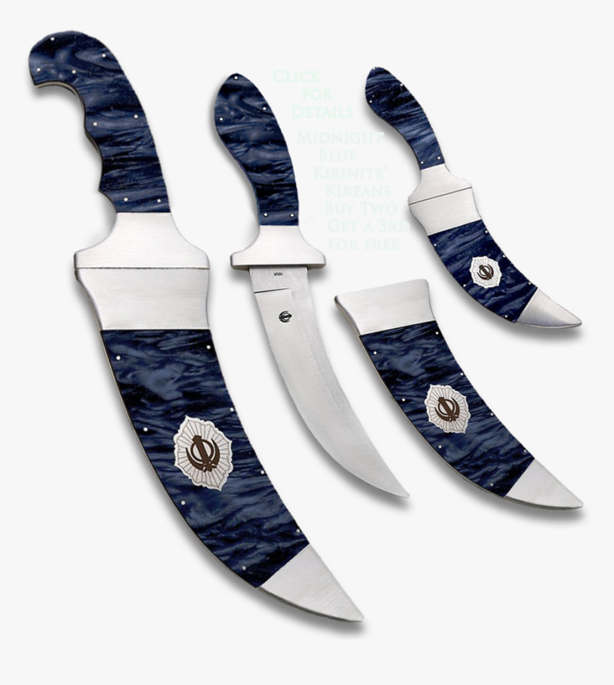 3 Mid Blue Kirpans, HD Png Download , Transparent Png Image - PNGitem