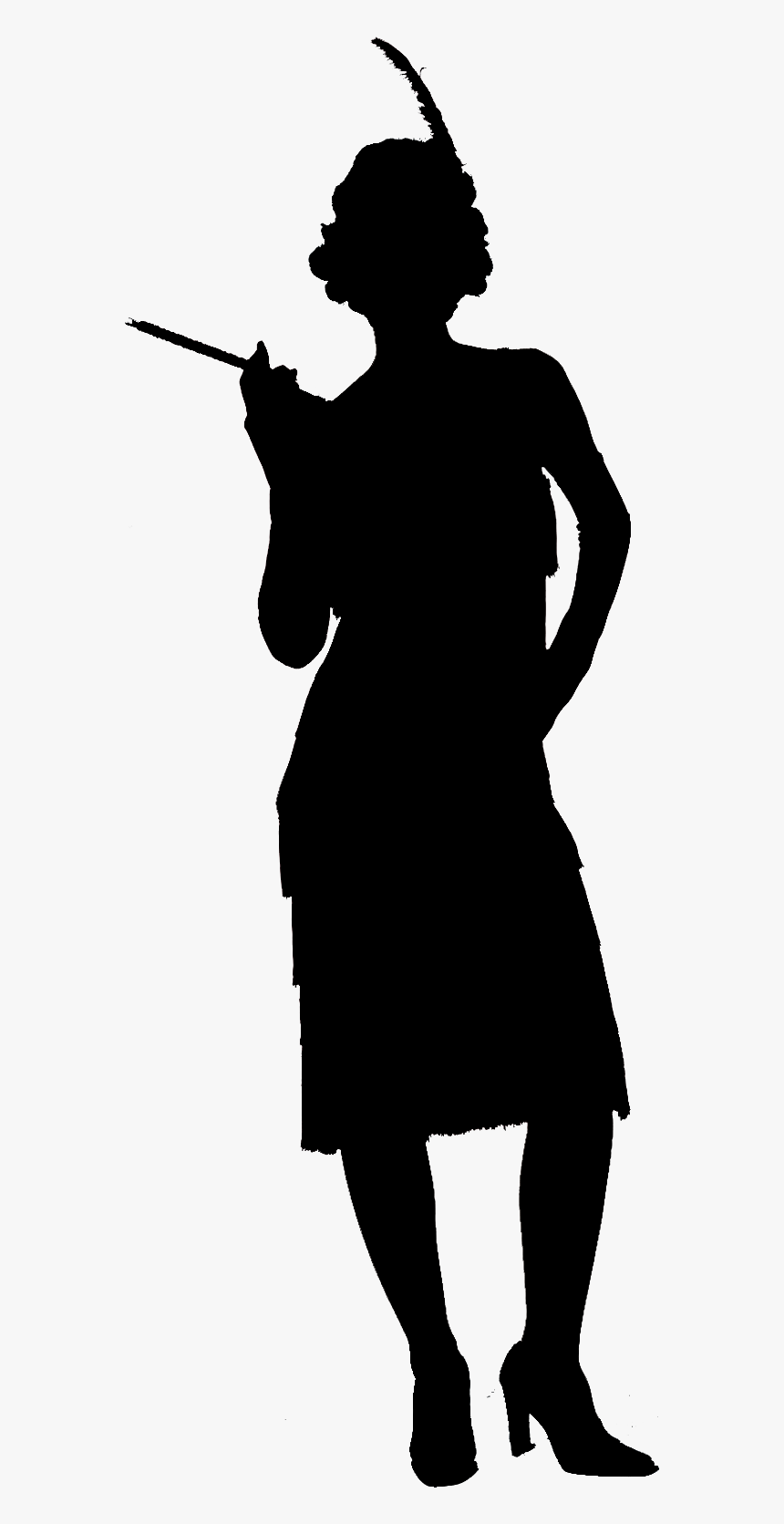 Flapper Silhouette Clip Art, HD Png Download , Transparent Png Image ...