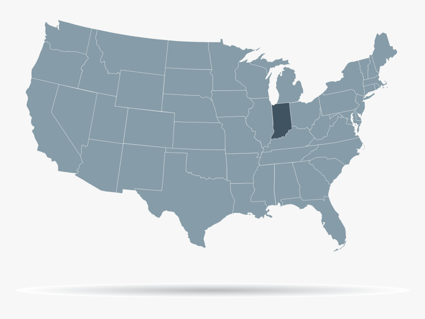 Grey Us Map Png, Transparent Png , Transparent Png Image - PNGitem