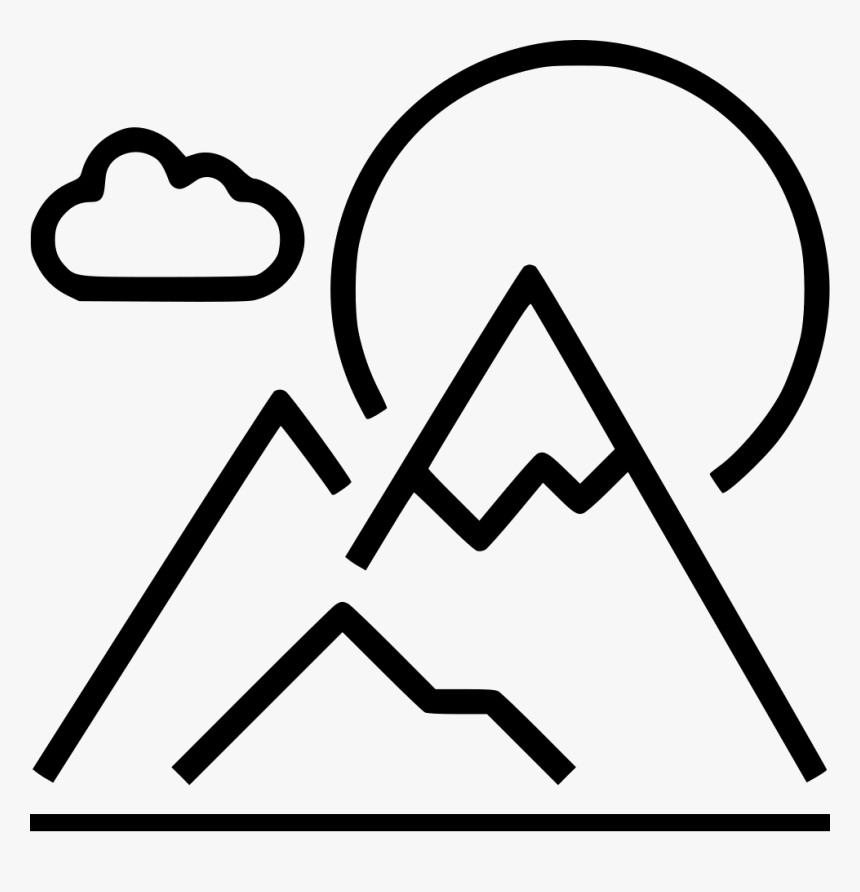 Mountain Landscape - Mountains Icon Transparent Background, HD Png ...
