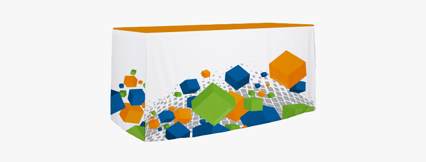 Tradeshow Pallet Table W/ Fitted Table Throw - Illustration, HD Png ...