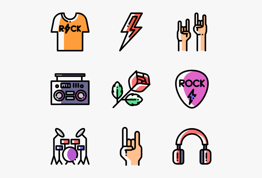Rock N Roll Icons Png, Transparent Png , Transparent Png Image - PNGitem