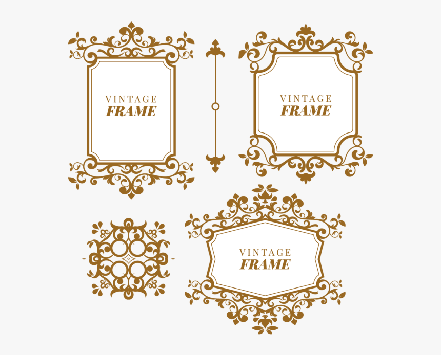 Vintage Elements Vector Png - Monogram Frame Png, Transparent Png ...