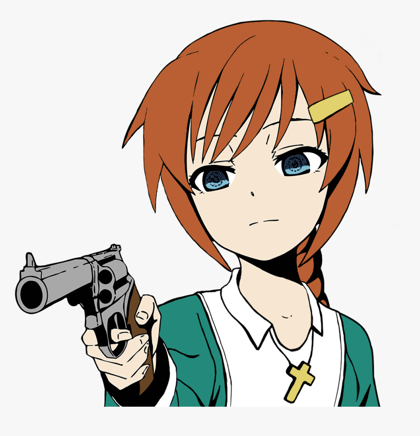 Christ Chan With Gun, HD Png Download , Transparent Png Image - PNGitem