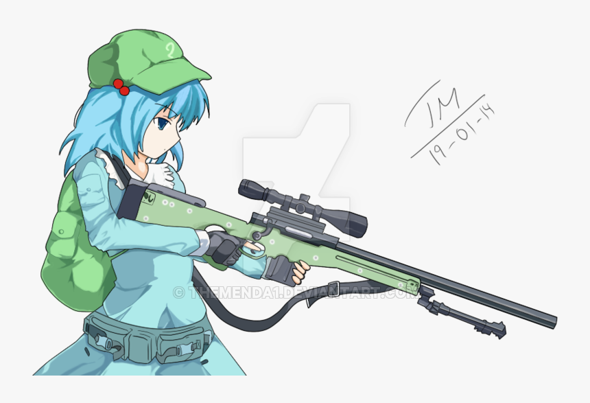 Transparent Anime Girl With Gun Png - Nitori Kawashiro, Png Download ...