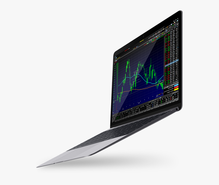 Flying Laptop Right Mock - Led-backlit Lcd Display, HD Png Download ...