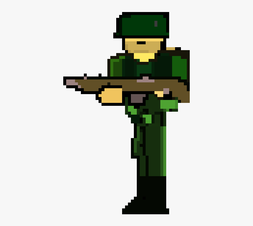 Pixel Guy With Gun Png, Transparent Png , Transparent Png Image - PNGitem
