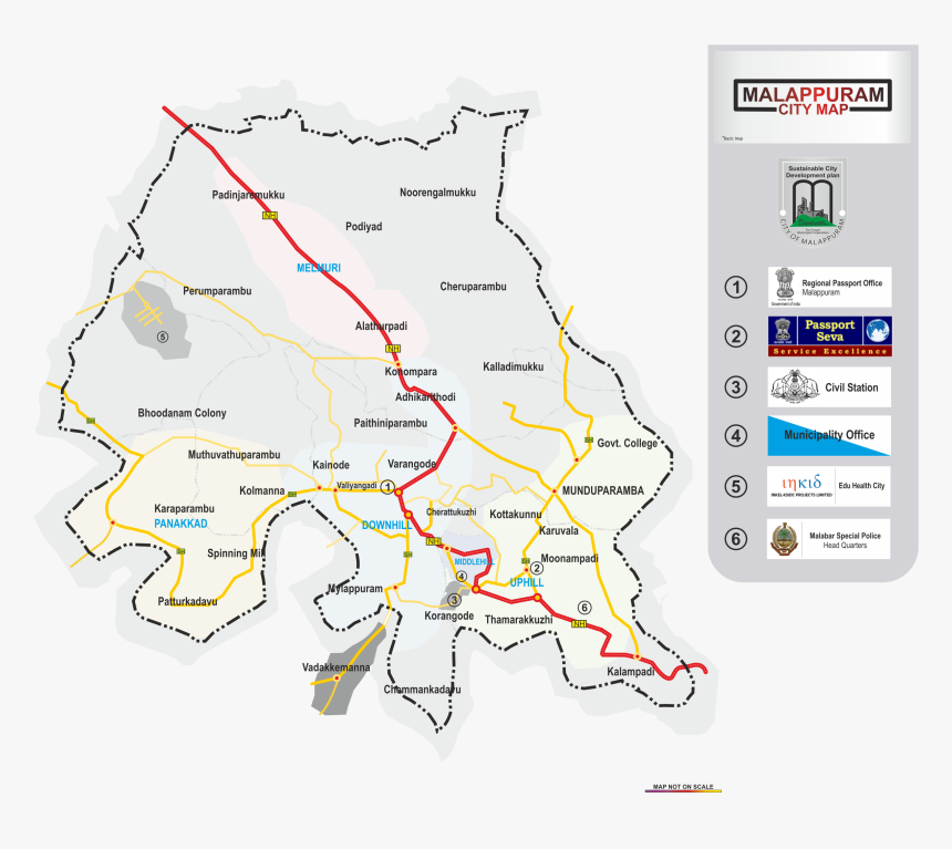Malappuram City Map, HD Png Download , Transparent Png Image - PNGitem