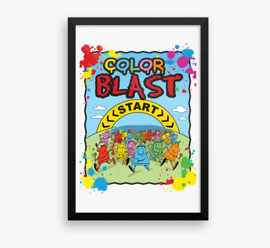 Color Blast Framed Poster, HD Png Download , Transparent Png Image ...