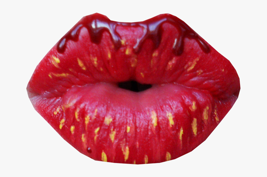 Chocolate Covered Strawberry Lips, HD Png Download , Transparent Png ...