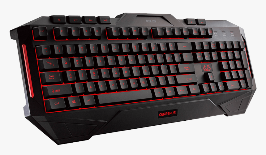 Asus Cerberus Led Backlit Gaming Keyboard, Png Download, Transparent ...