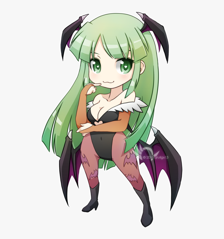 Chibi Morrigan By Qrullgx13 , Png Download, Transparent Png ...