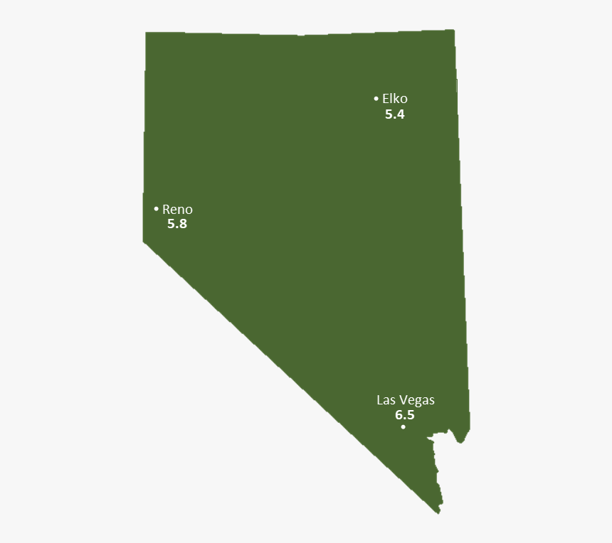 Nevada Sun Light Hours Map, HD Png Download , Transparent Png Image ...