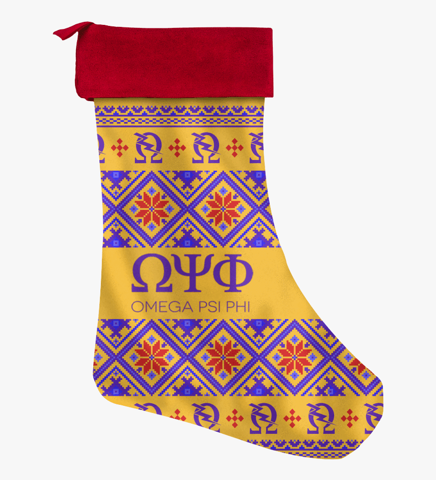 Omega Psi Phi Christmas Stocking Unique Greek Store, HD Png Download ...