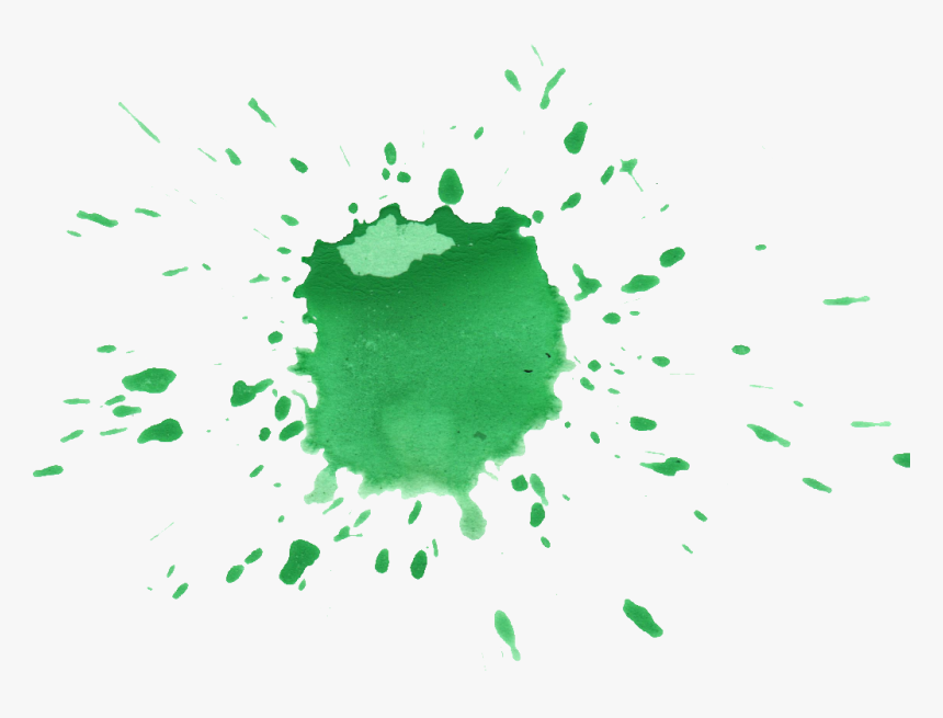 8 Green Watercolor Drop Splash - Green Drop Of Color, HD Png Download ...