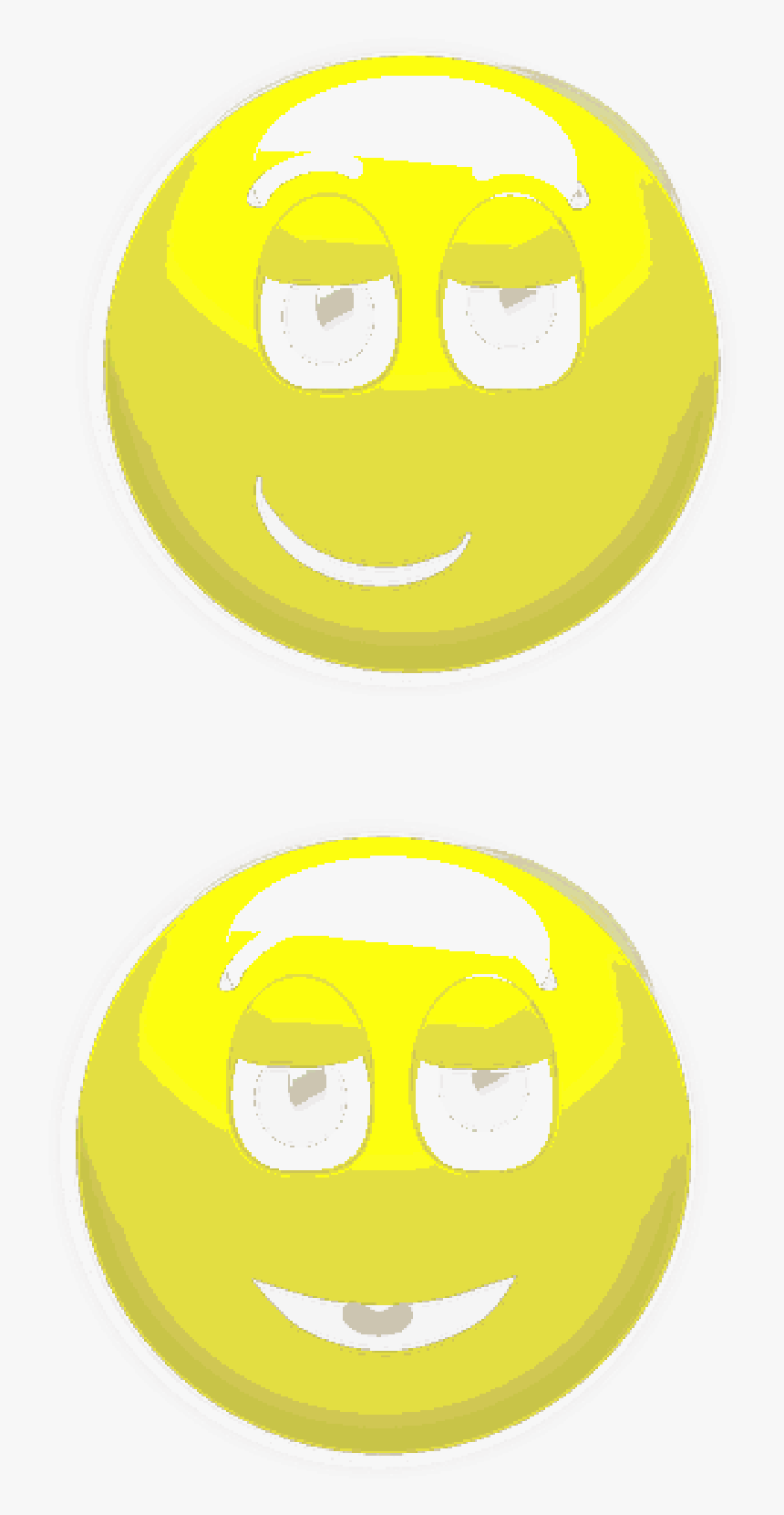 Smiley, Smirk, Relieved, Happy, Yellow, Glossy, Round, HD Png Download ...
