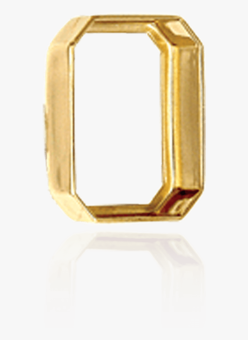 14k, Sterling Silver Octagon Shape Low Bezels, HD Png Download ...
