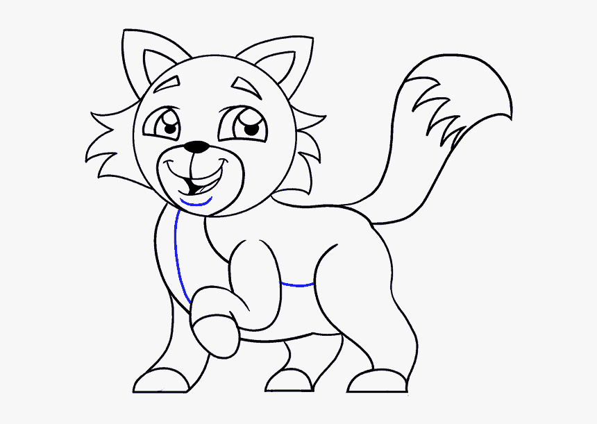 How To Draw A Cartoon Cat Easy Drawing Guides, HD Png Download ...