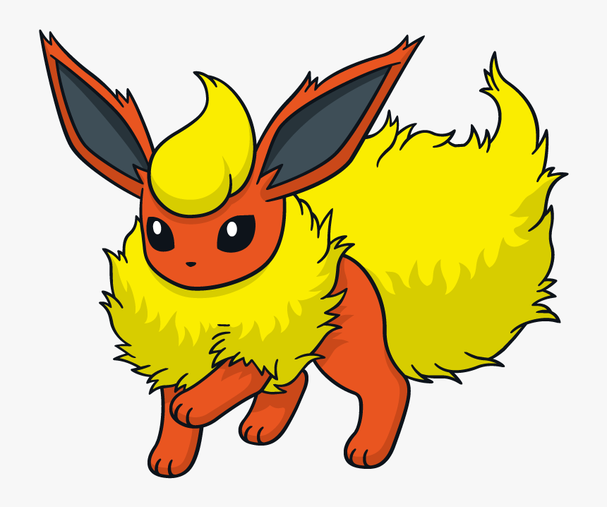Flareon Pokemon Character Vector Art - Pokemon Eevee Evolution Flareon ...