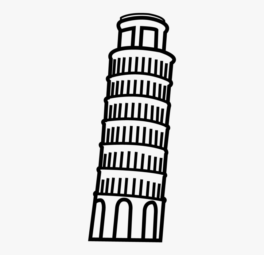 Leaning Tower Of Pisa Silhouette Clipart, HD Png Download , Transparent ...
