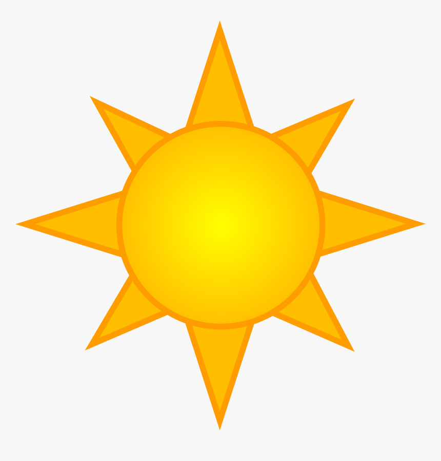Retro Clipart Sunburst - Simple Sun Clipart, HD Png Download ...