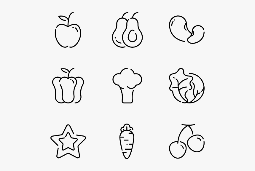 Vector Vegetables Healthy Food - Head Template For Design, HD Png ...