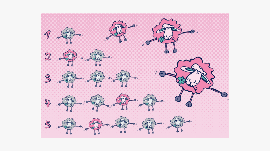 Counting Sheep Rectangular Picture Class - Cartoon, HD Png Download ...