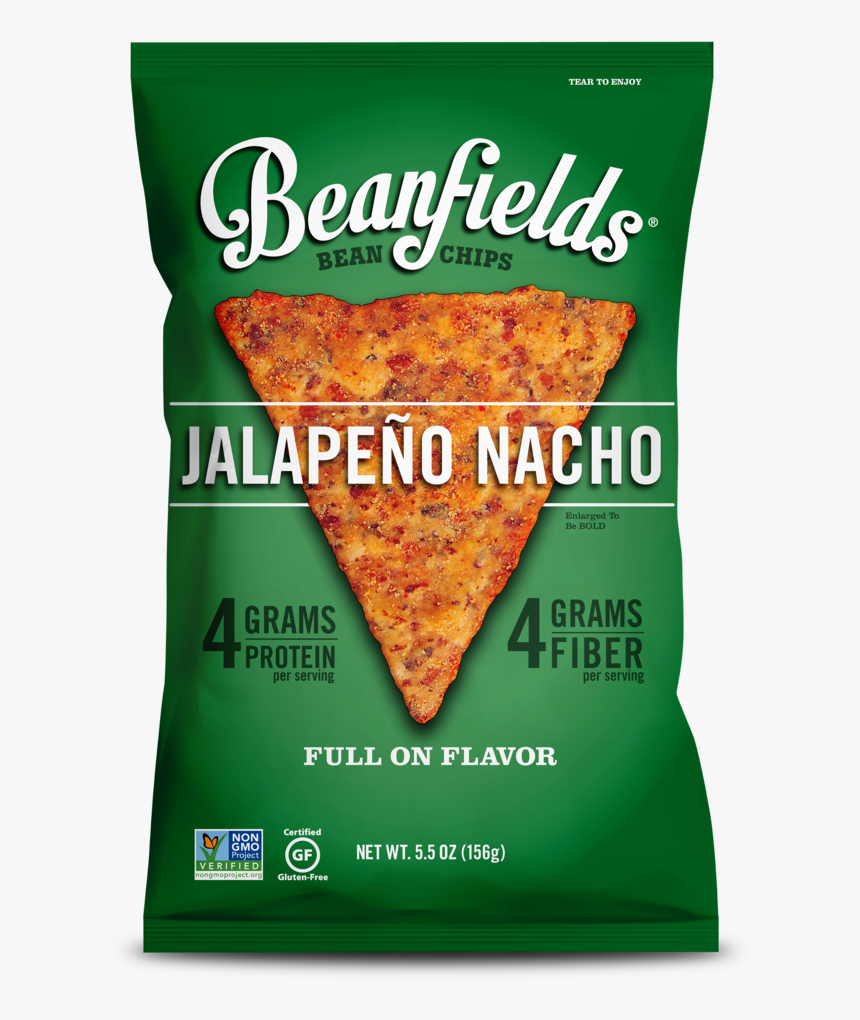 Jalapeño Nacho Bean Chips - Beanfields Snacks, HD Png Download ...