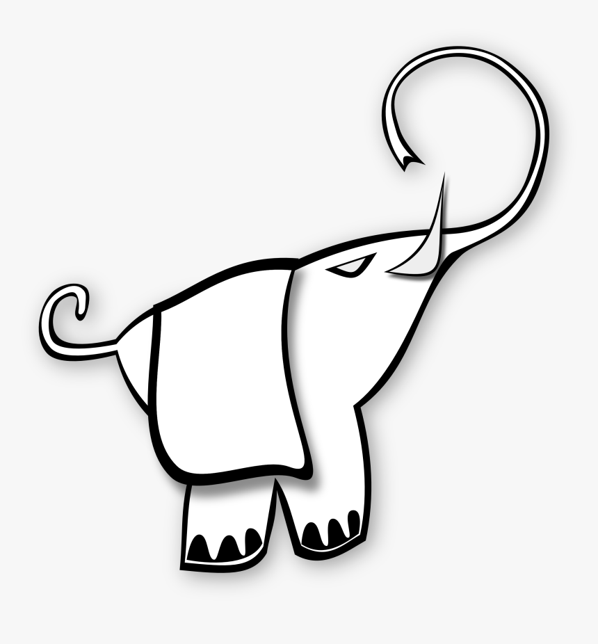Elephant Line Drawing - Clip Art, HD Png Download , Transparent Png ...