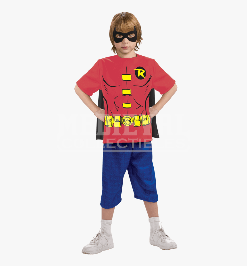 Kids Robin Cape T-shirt With Mask, HD Png Download , Transparent Png ...