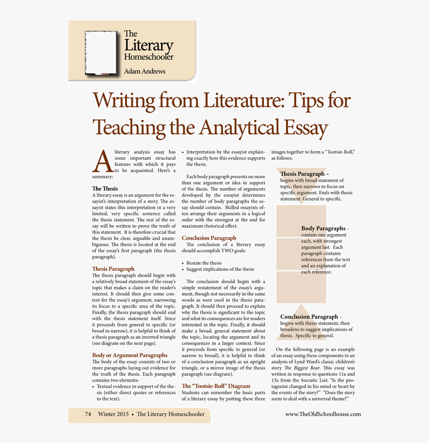 Tootsie Roll Technique For Writing A Literary Analysis, HD Png Download ...