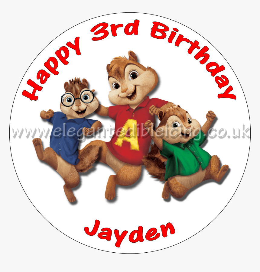Alvin And The Chipmunks Cake Topper Personalised Edible, HD Png ...