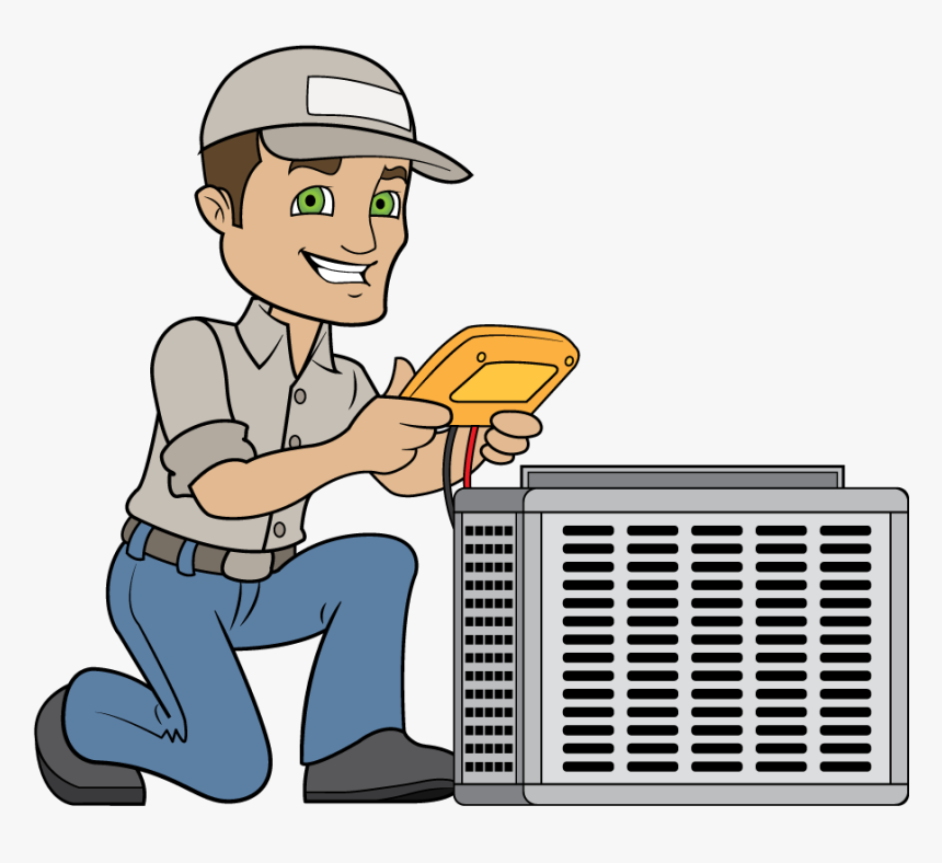 Air Conditioning Hvac Technician Cartoon , Png Download, Transparent ...