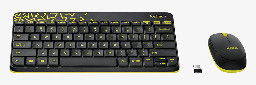 Side View Of Mk240 Black Keyboard With Blue Trim, HD Png Download ...
