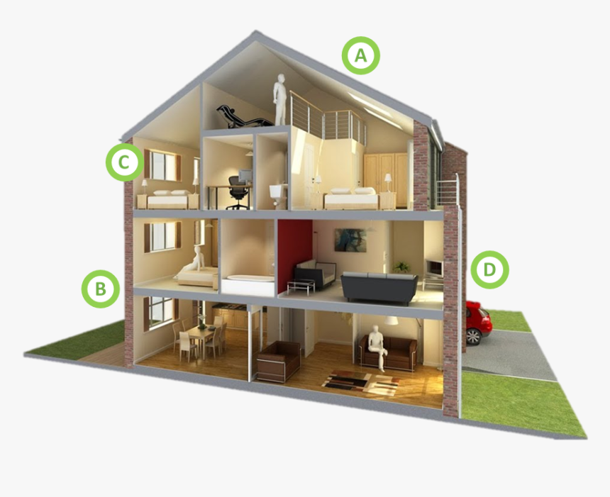 3d Computer Generated Image Of A Cross Section Through, HD Png Download ...