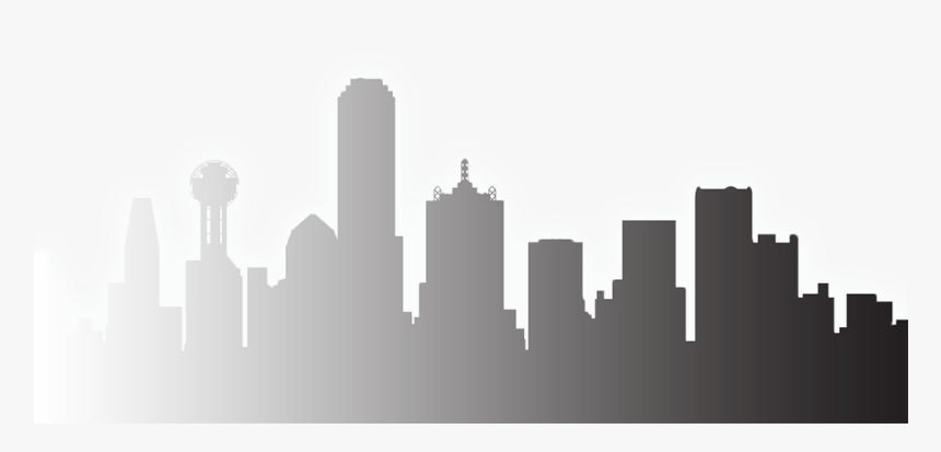 Dallas Skyline Black And White , Png Download, Transparent Png ...