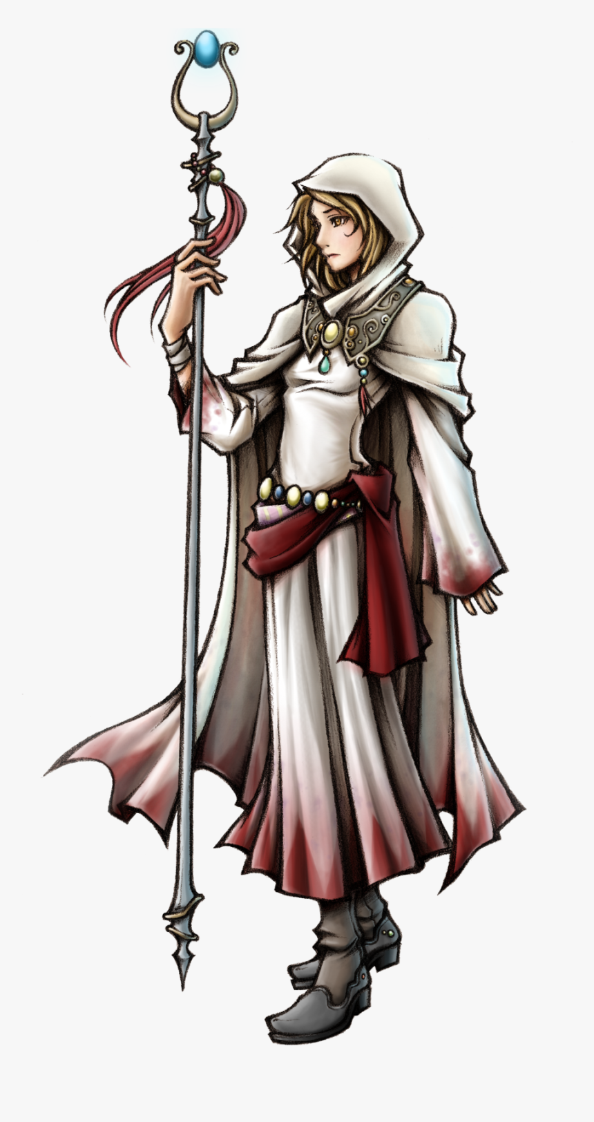 White Mage Final Fantasy Art , Png Download, Transparent Png ...