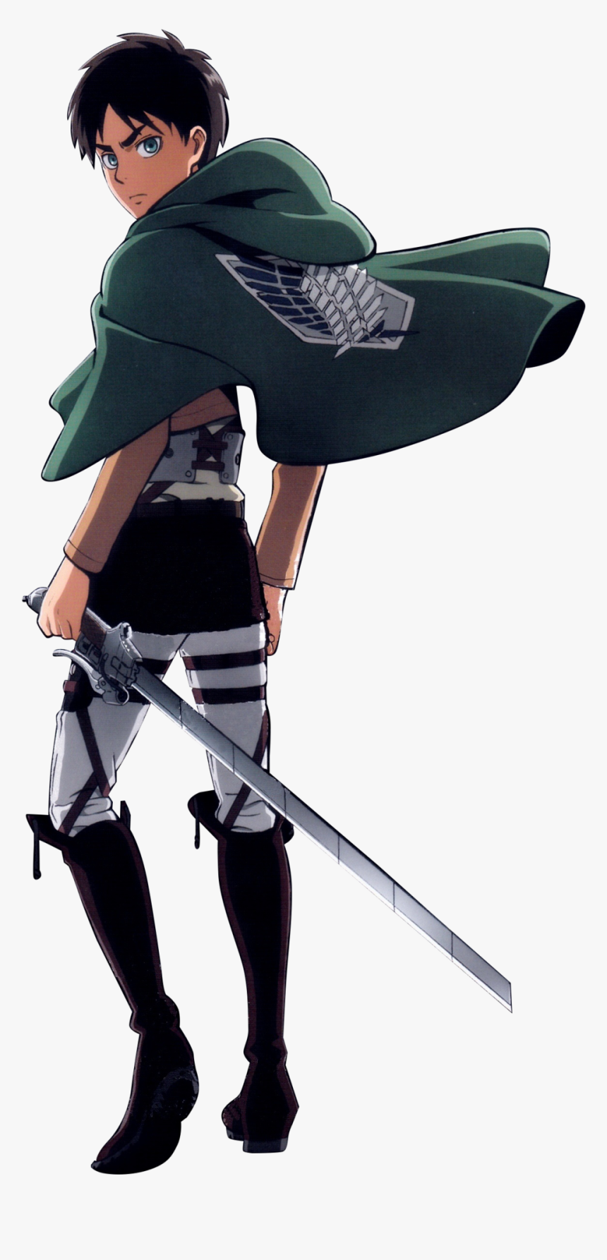 Eren Jaeger Full Body, HD Png Download , Transparent Png Image - PNGitem
