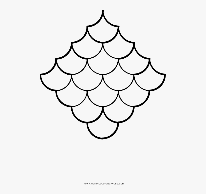 Fish Scales Coloring Page, HD Png Download , Transparent Png Image ...