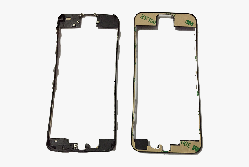 Iphone 5s Black Lcd Supporting Frame Bezel With Adhesive, HD Png ...