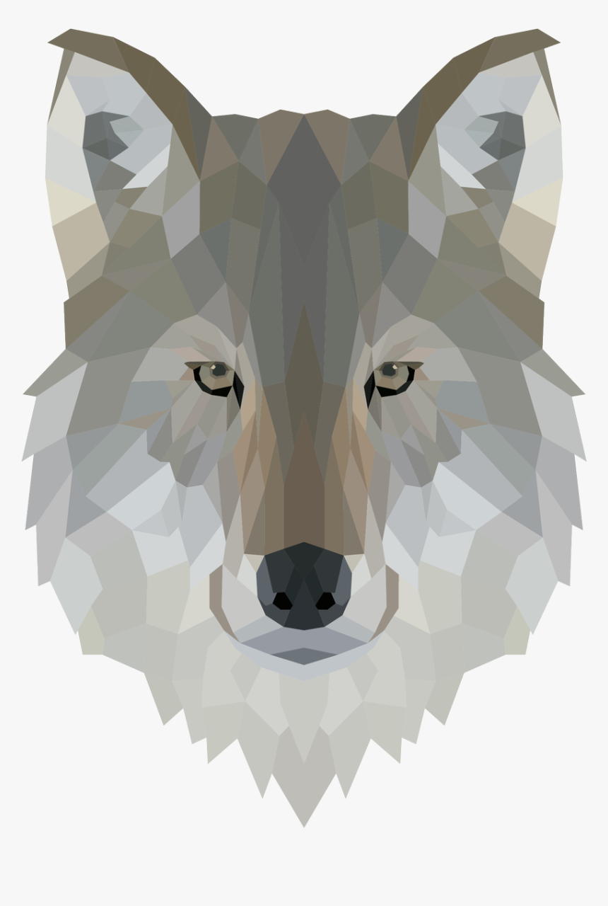 Low Poly Wolf Head Transparent, HD Png Download , Transparent Png Image ...