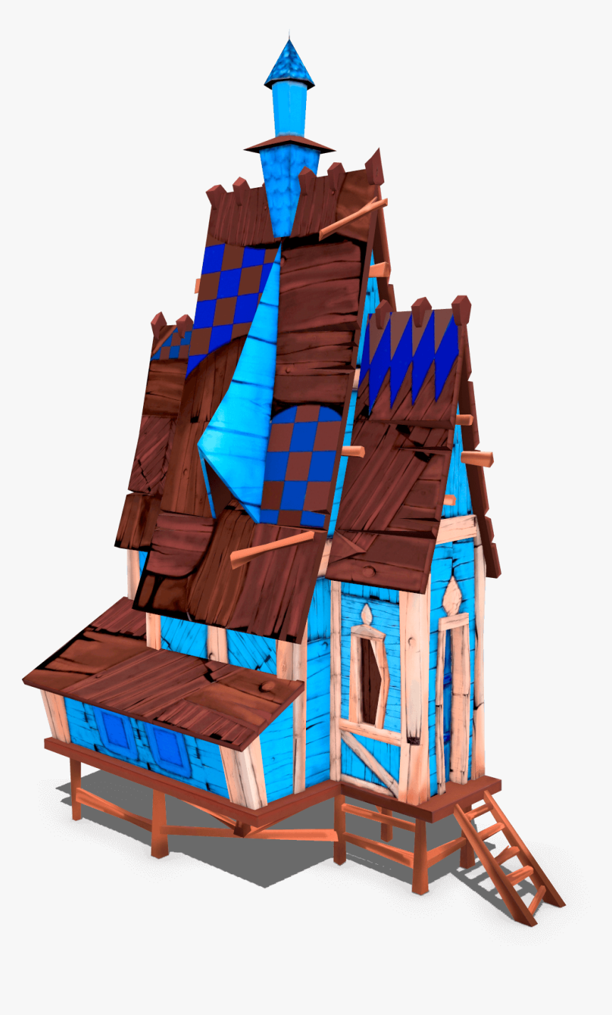 Low Poly Stylized Wooden House - Illustration, HD Png Download ...