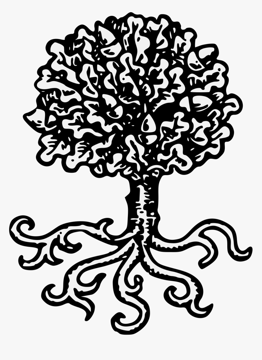 Oak Tree With Roots Heraldry , Png Download - House Rowan, Transparent ...
