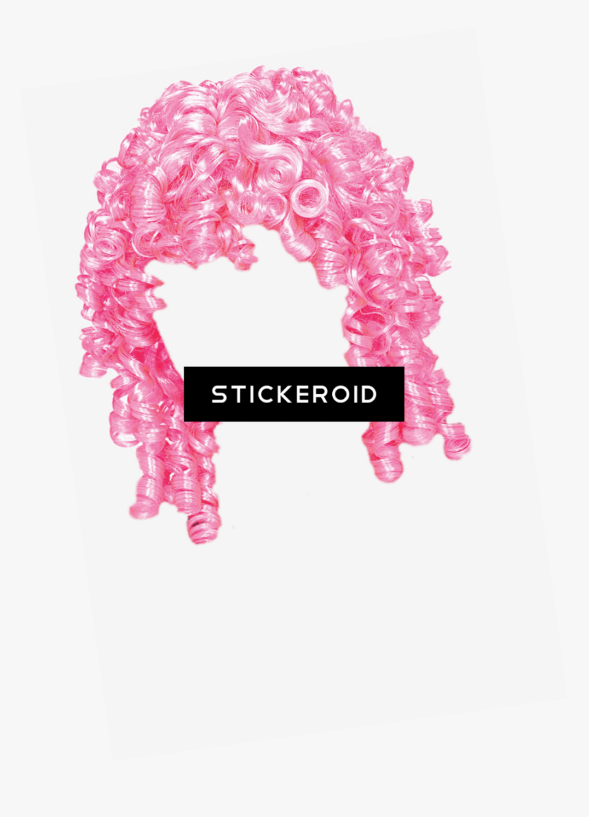 Wig Pink Curly - Transparent Pink Lace Wig, HD Png Download ...