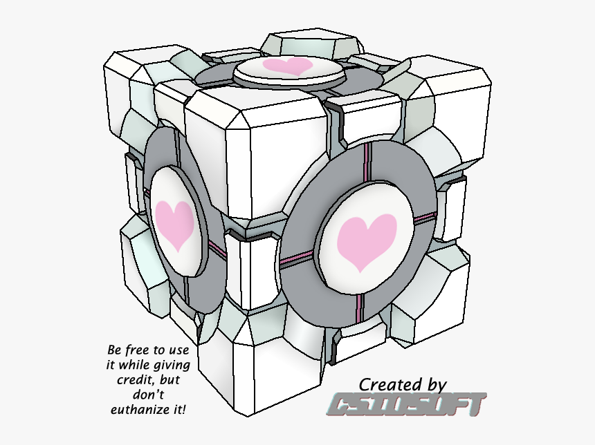 Companion Cube, Portal, Gate, HD Png Download , Transparent Png Image ...