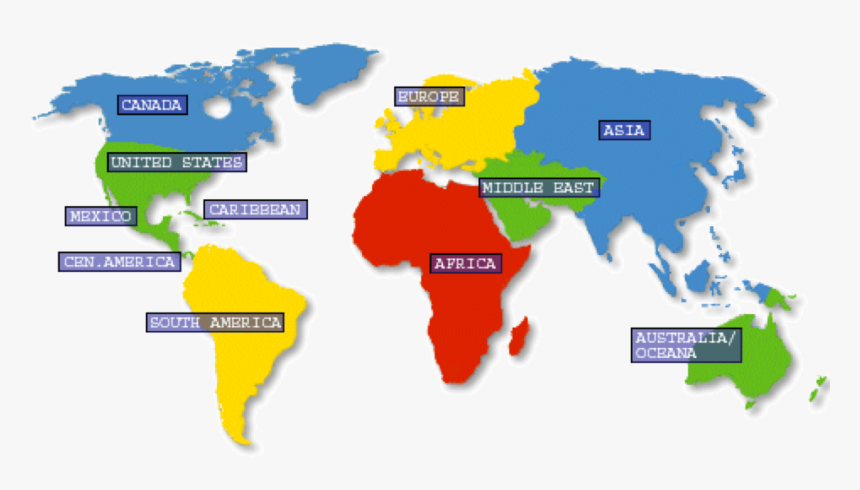 Colourful World Map, HD Png Download , Transparent Png Image - PNGitem