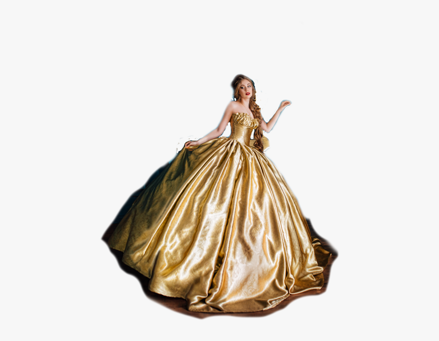 Dancing Woman In A Gold Dress, HD Png Download , Transparent Png Image ...