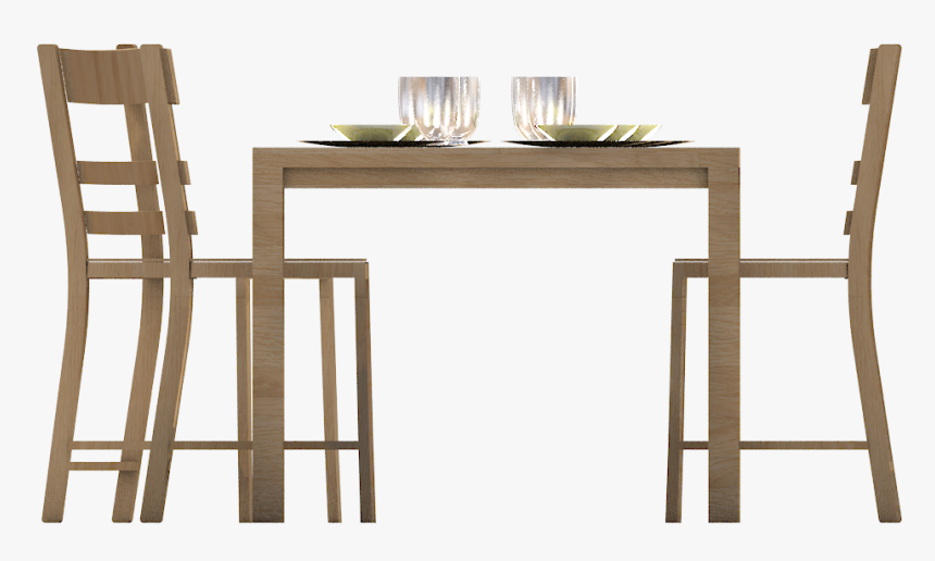 Table With Chairs Front View , Png Download, Transparent Png ...