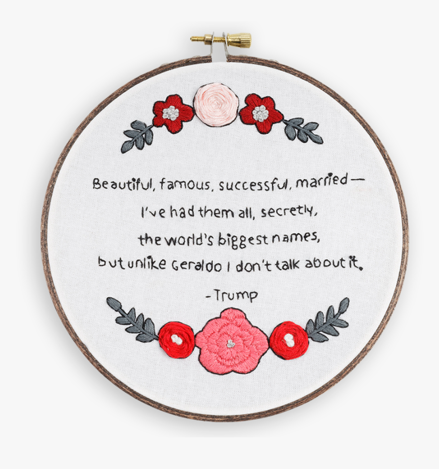 A Quote By Donald Trump Surrounded By Flowers That, HD Png Download ...